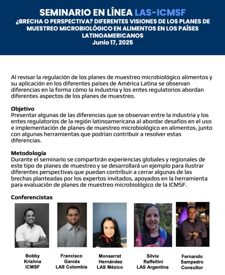 Cuarta edición del seminario LAS-ICMSF aborda desafíos en planes de ...