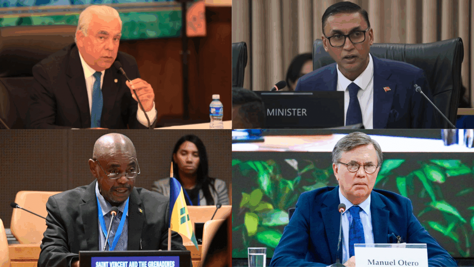 Ministers of agriculture of Panama, Trinidad and Tobago, and Saint ...